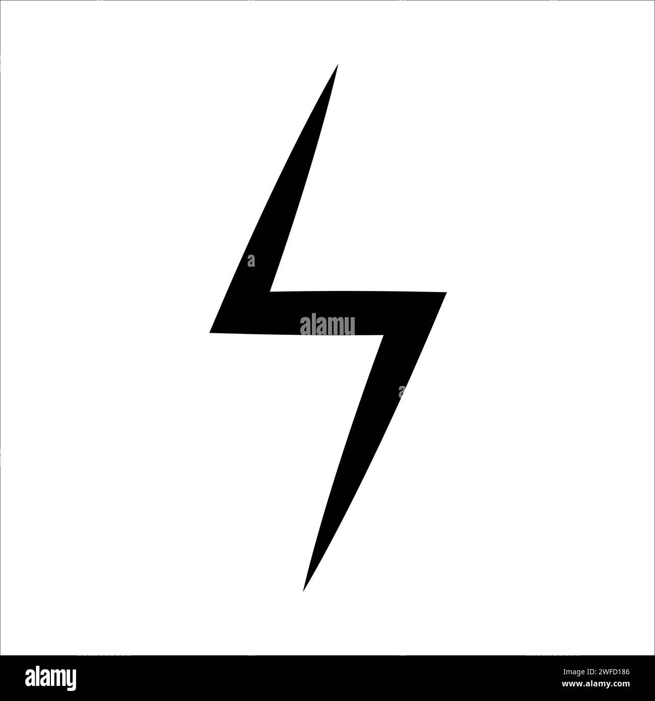 lightning icon. Icon symbol. Flat warning symbol. thunderbolt image ...