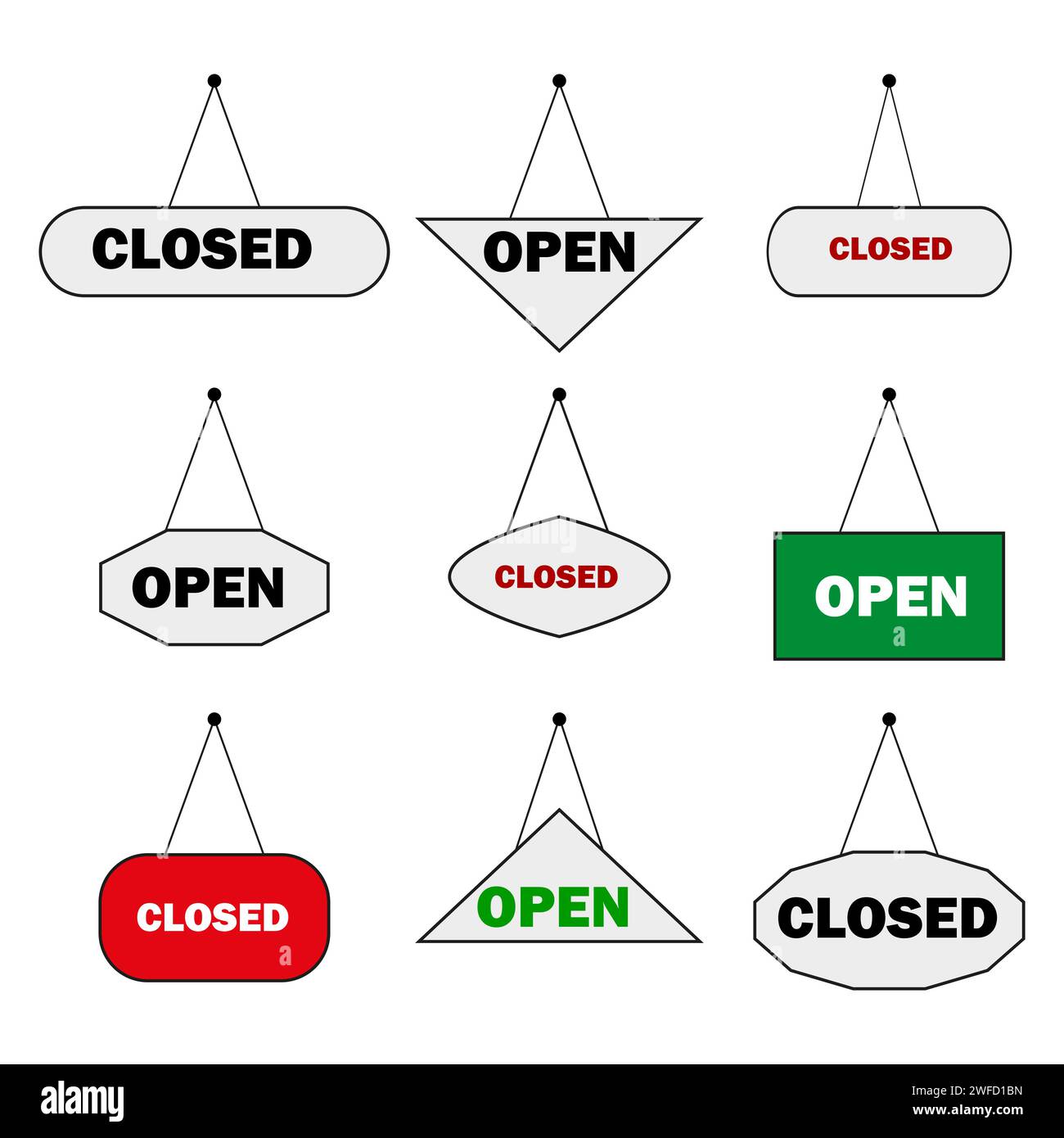 Vintage plates open closed. Marketing concept. Vector illustration ...