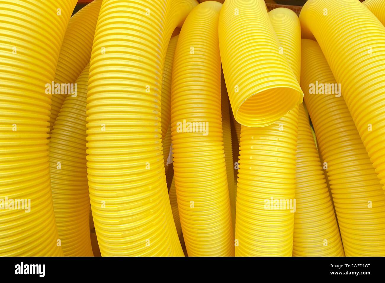 Yellow corrugated Land Drainage flexible Pipe Hose roll building ...