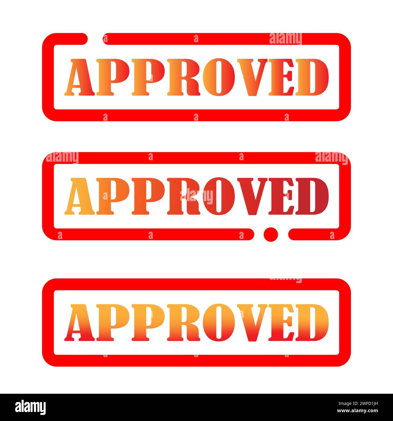 Red approved in vintage style. Vector background. Document symbol ...