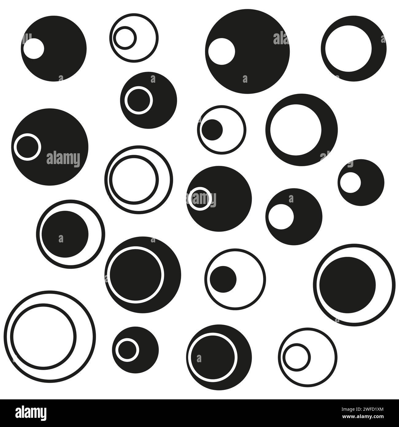 pattern with black small circles. Shape background. Geometric element ...