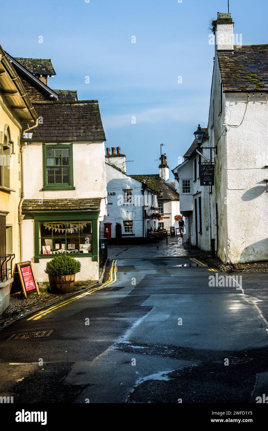 Street scene in Hawkshead Stock Photo - Alamy
