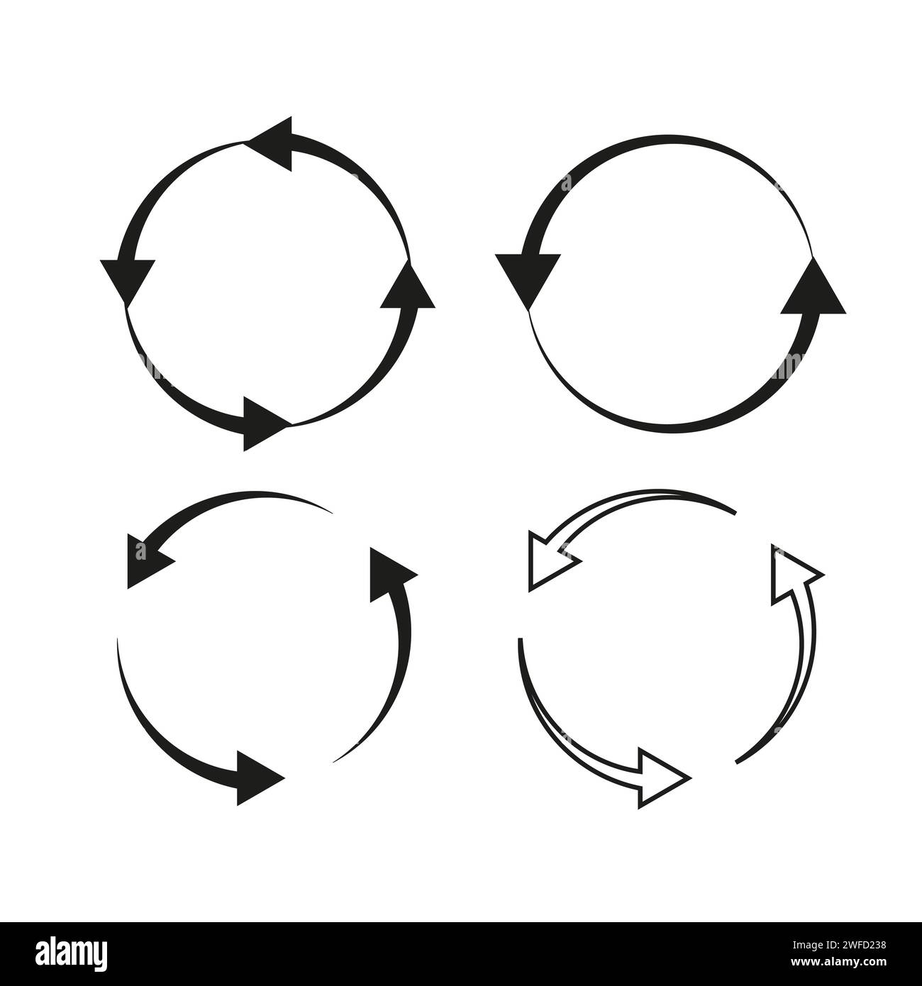 Circular arrows for concept design. Reload symbol. Vector illustration ...