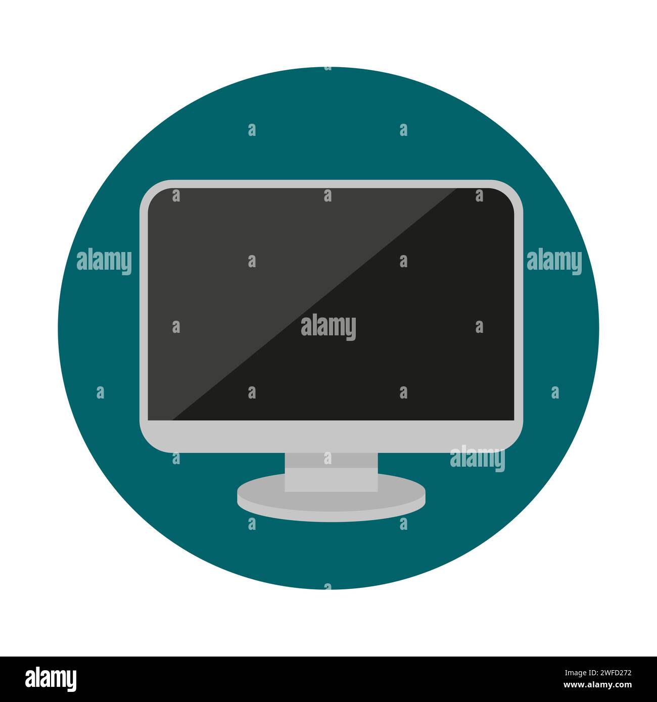 Cartoon monitor icon. Internet network concept. Digital technology ...