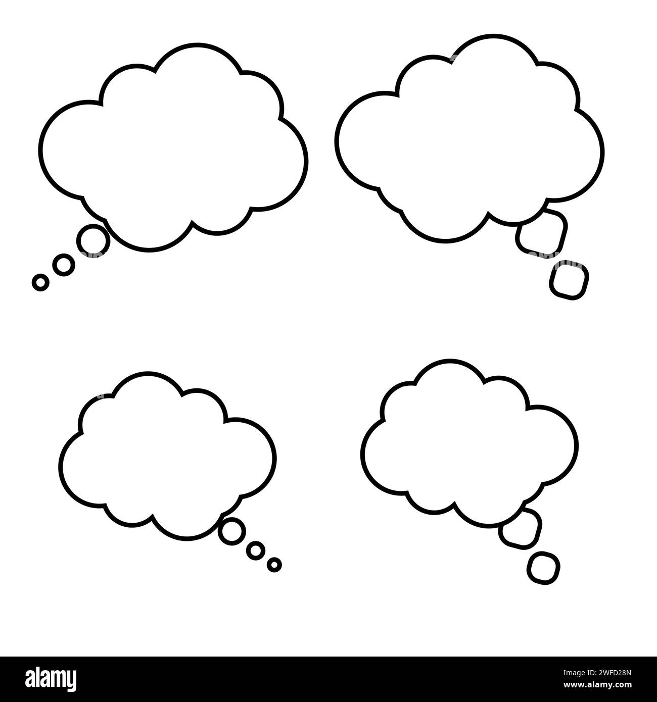 Thought clouds icons. Icons to think. Chat message icon. Dialog frame ... Thought clouds icons. Icons to think. Chat message icon. Dialog frame ...