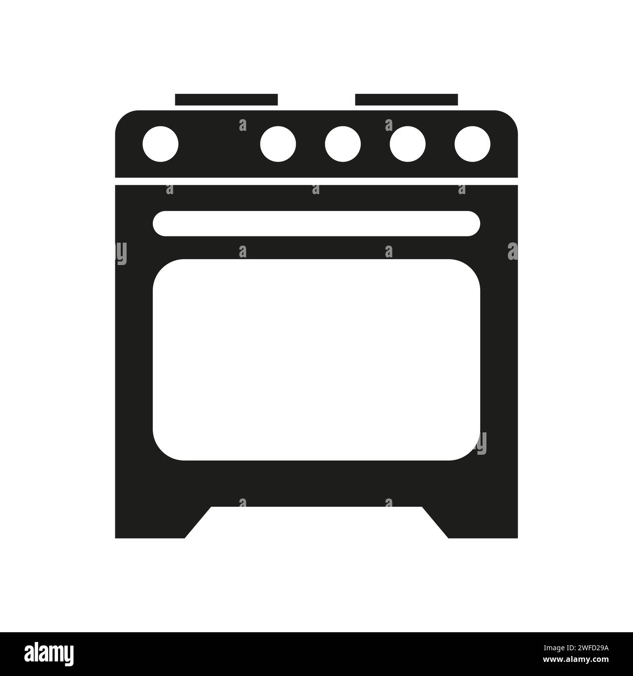 Gas stove icon. Cooking background. Vector illustration. Stock image ...