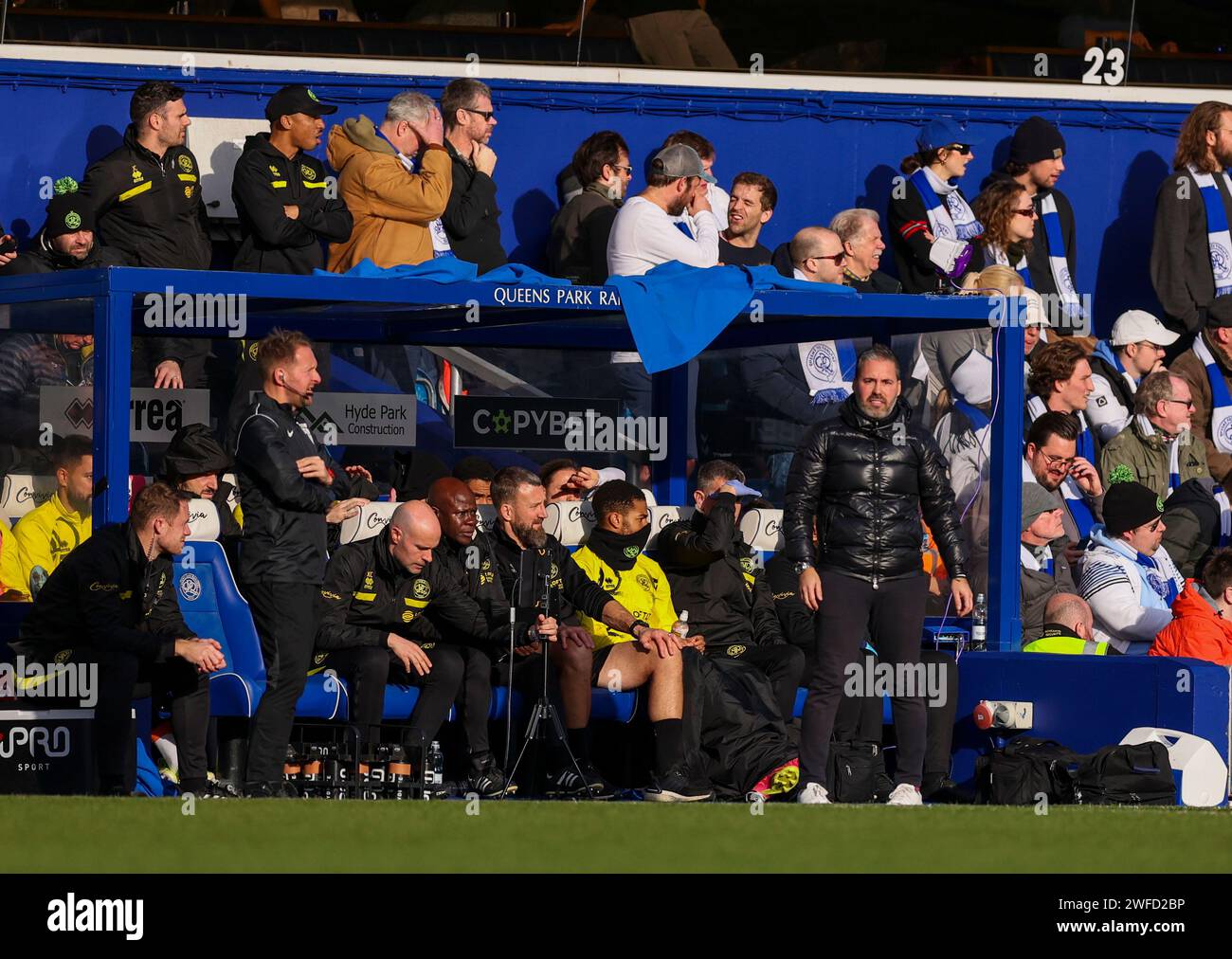 Queens Park Rangers manager Marti Cifuentes gestures on the touchline ...