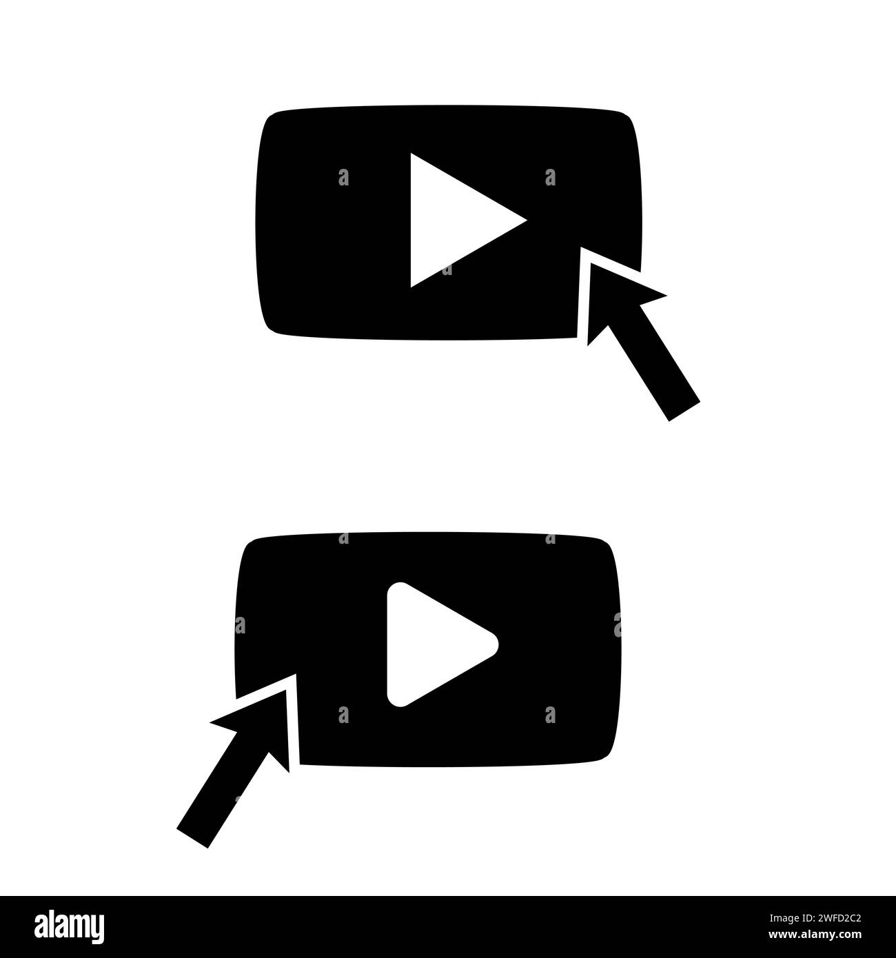 Modern play button arrow icon. Movie concept. Player concept button ...