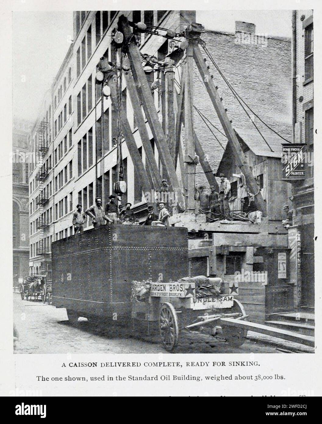 A CAISSON DELIVERED COMPLETE, READY FOR SINKING. The one shown, used in ...