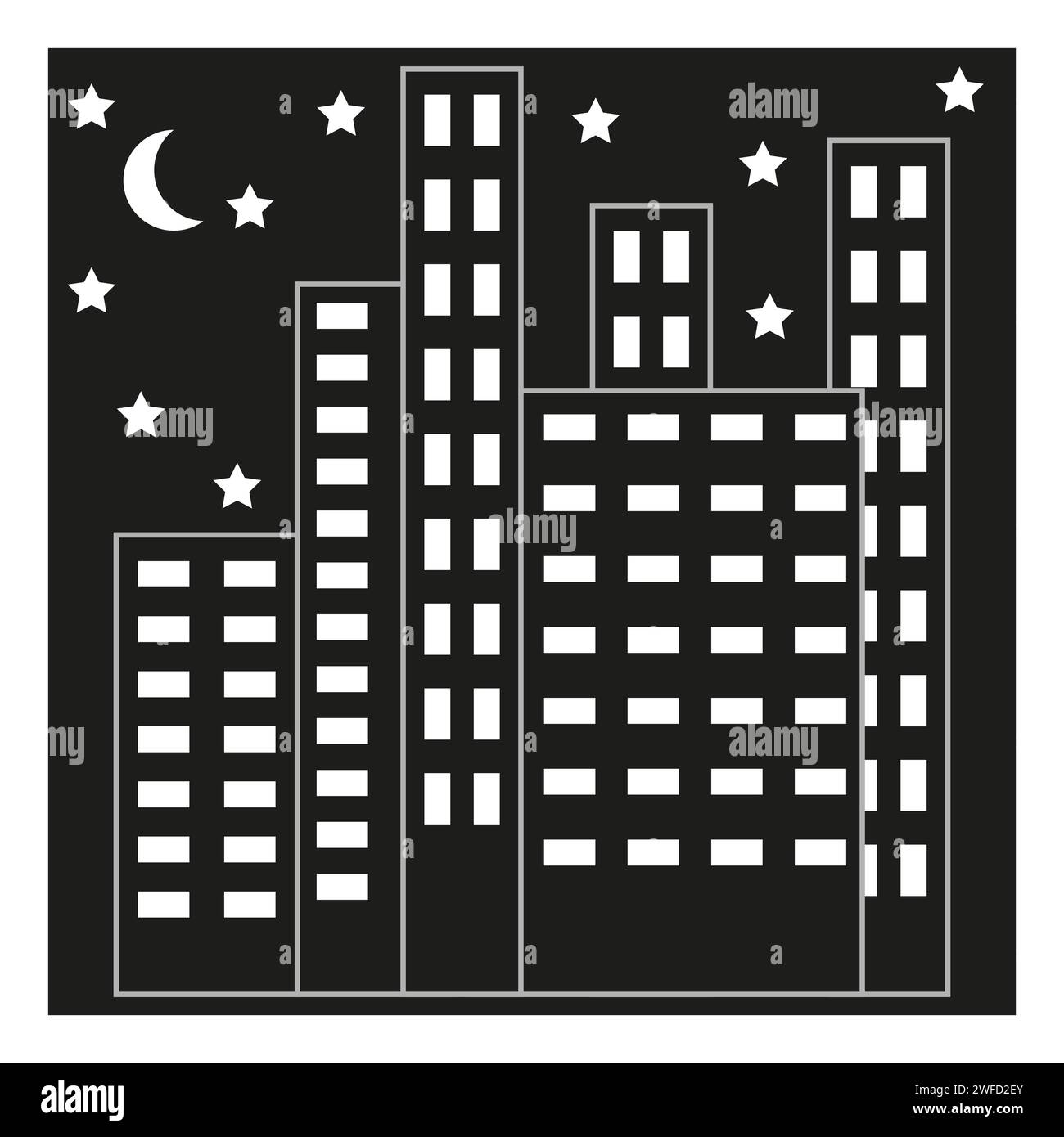 multi-storey building icon. condominium real estate picture. Vector illustration. Stock image ...