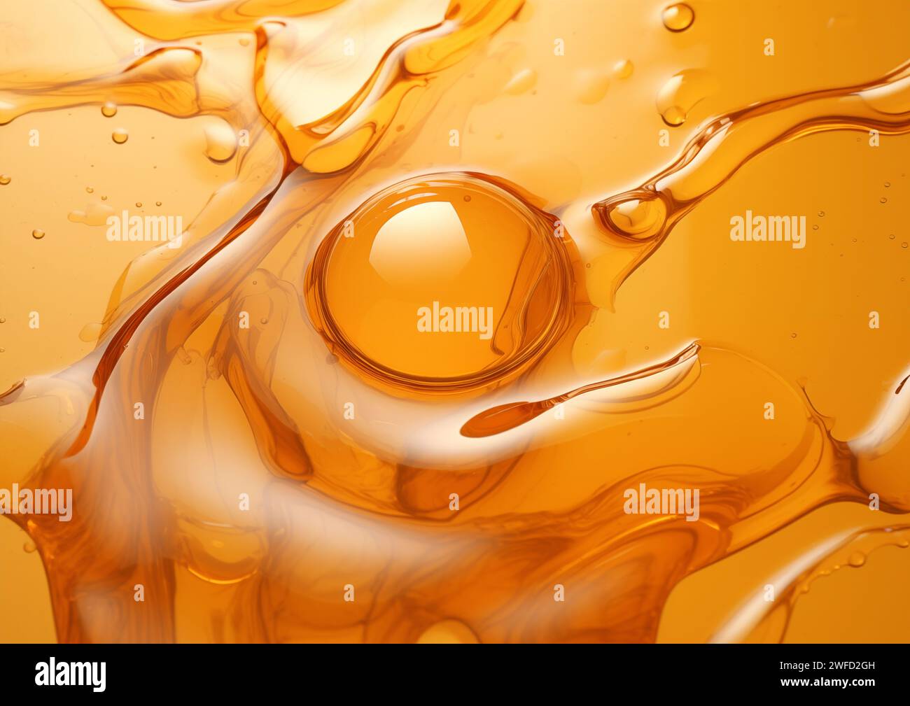 yellow orange honey oil lubricant fluid on white background Stock Photo ...