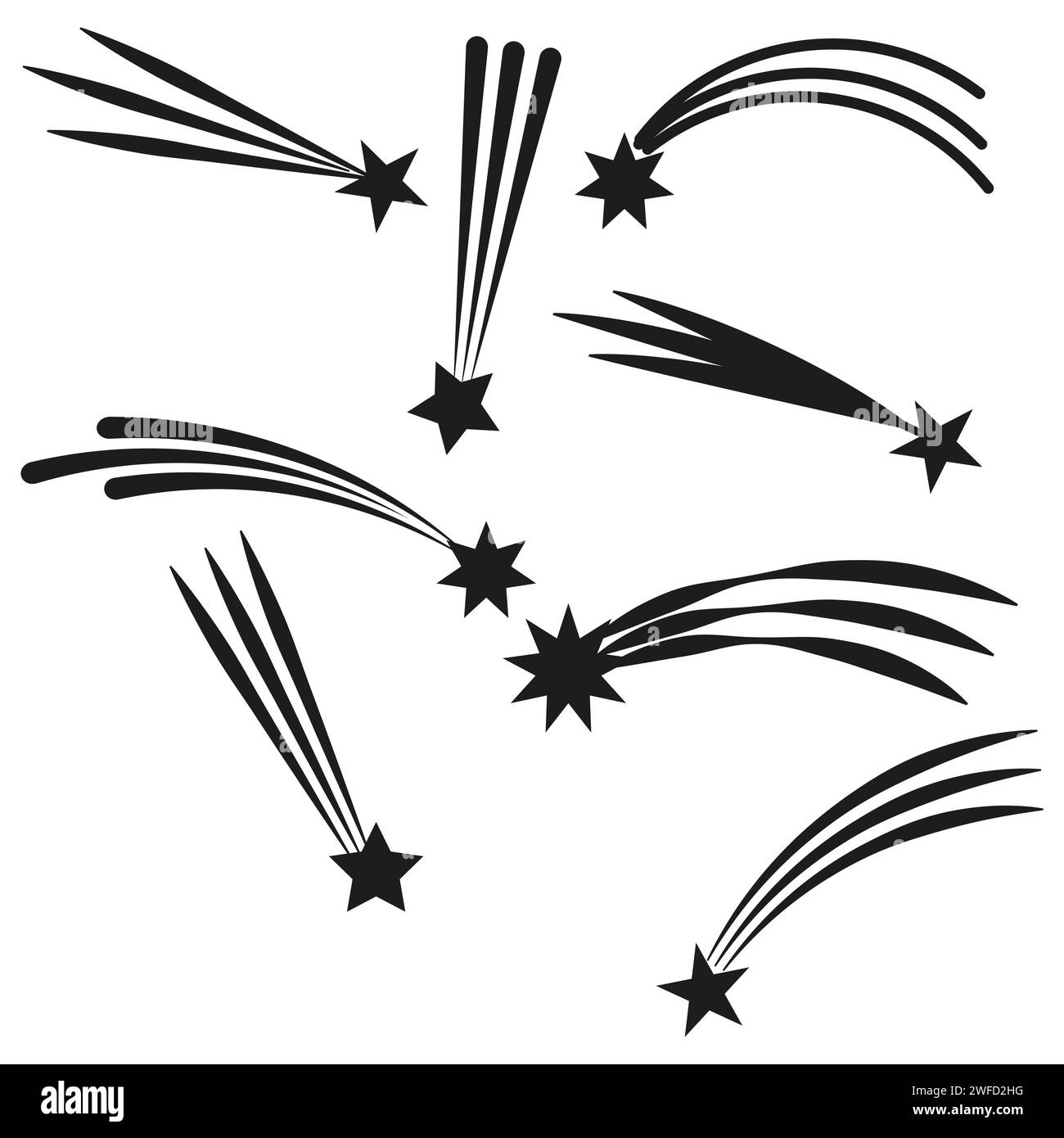 Shooting stars shower Stock Vector Images - Alamy