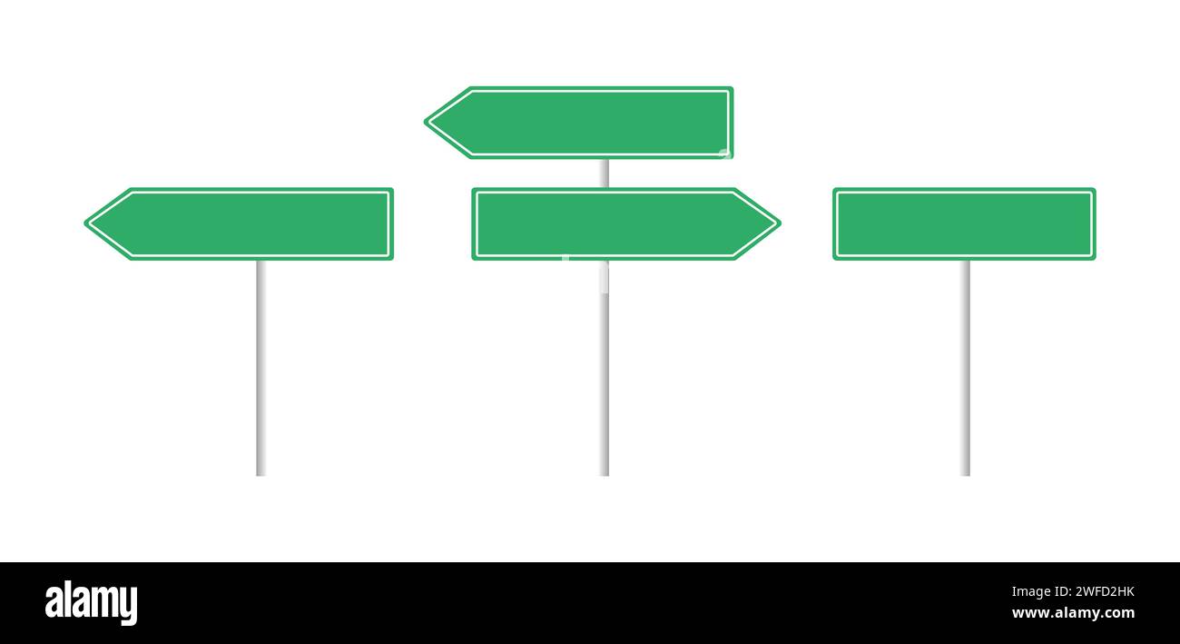 blank green road signs. Vector illustration. stock image. EPS 10 Stock ...
