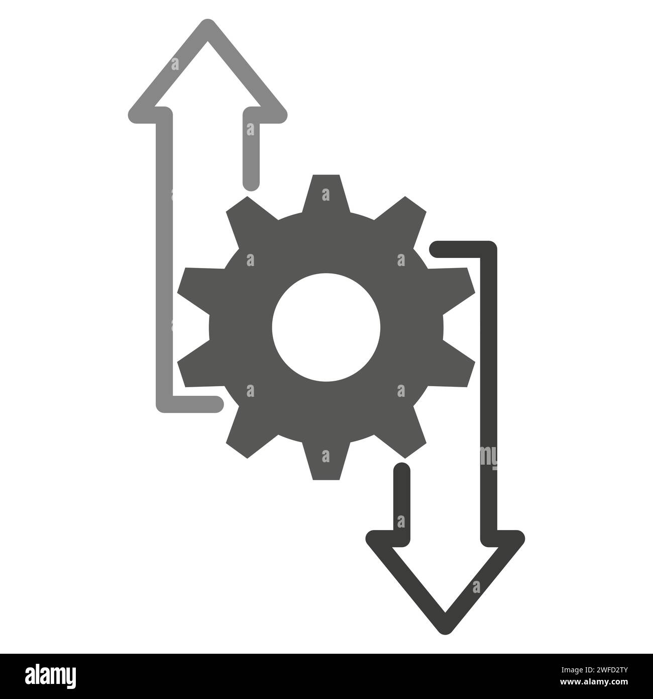 Gear arrows icon outline Stock Vector Images - Alamy