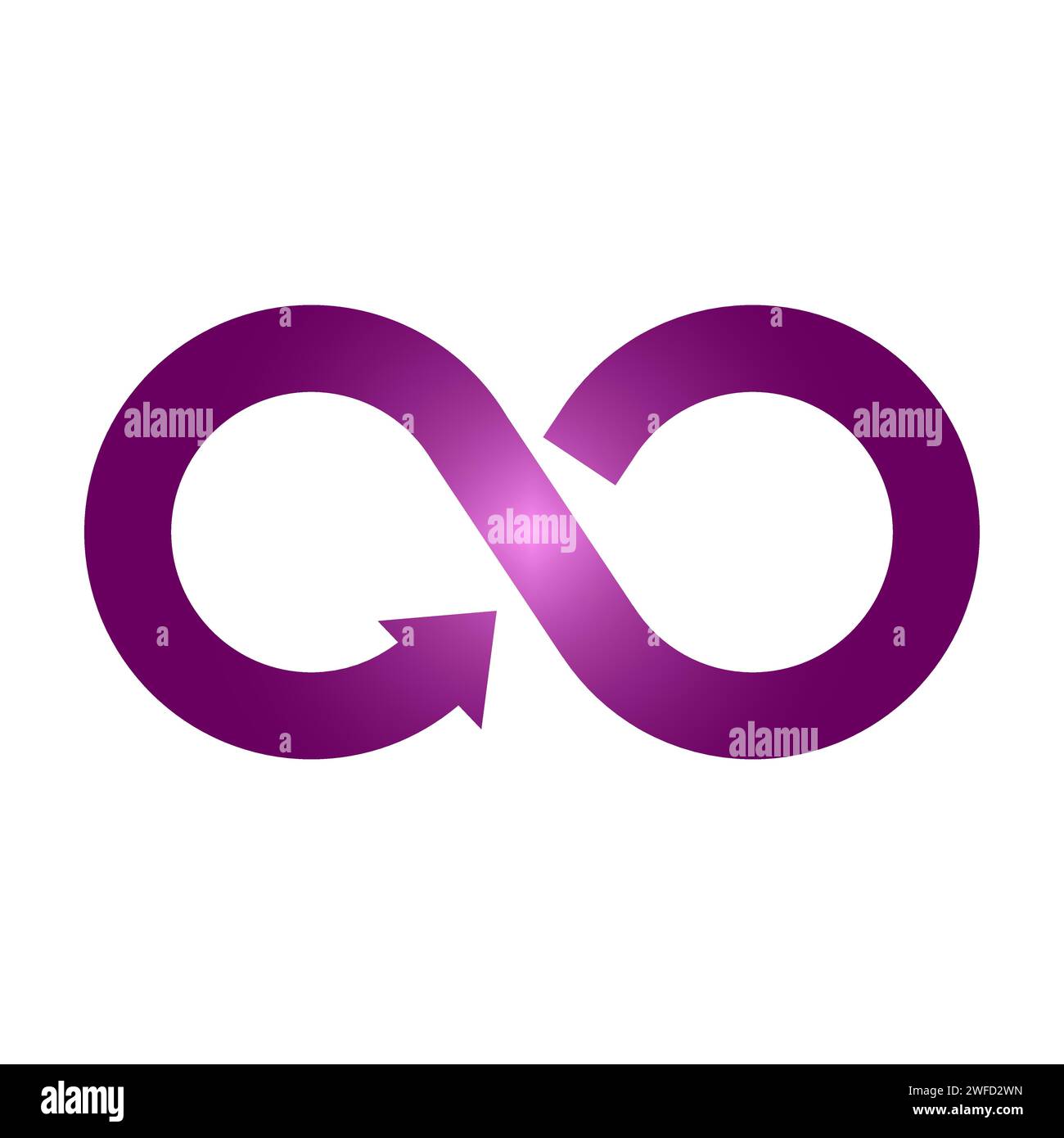 Modern sign infinity arrow. Graphic element. Geometric shape. Vector ...