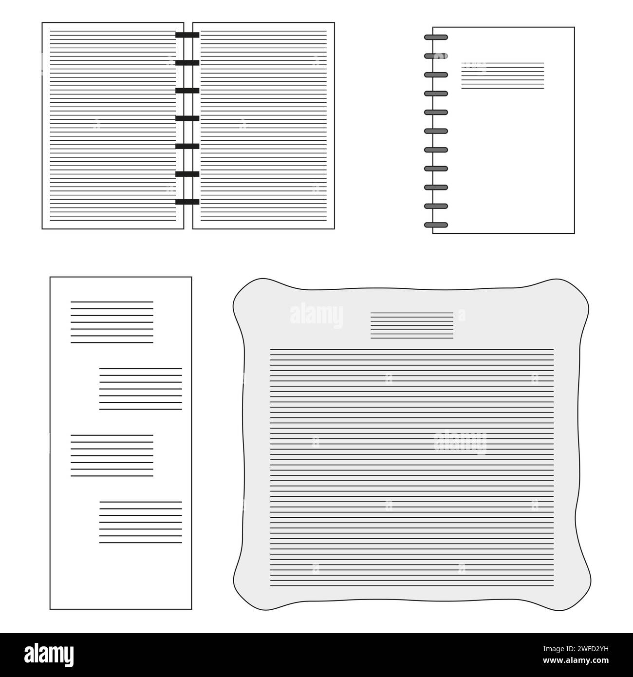 Notebooks, great design for any purposes. Vector illustration. stock ...