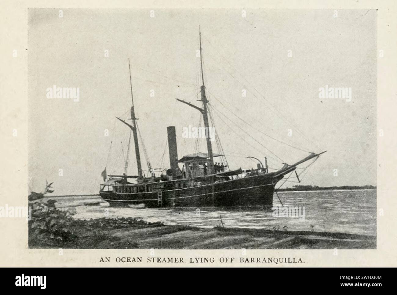 AN OCEAN STEAMER LYING OFF BARRANQUILLA, Colombia .from the Article ...