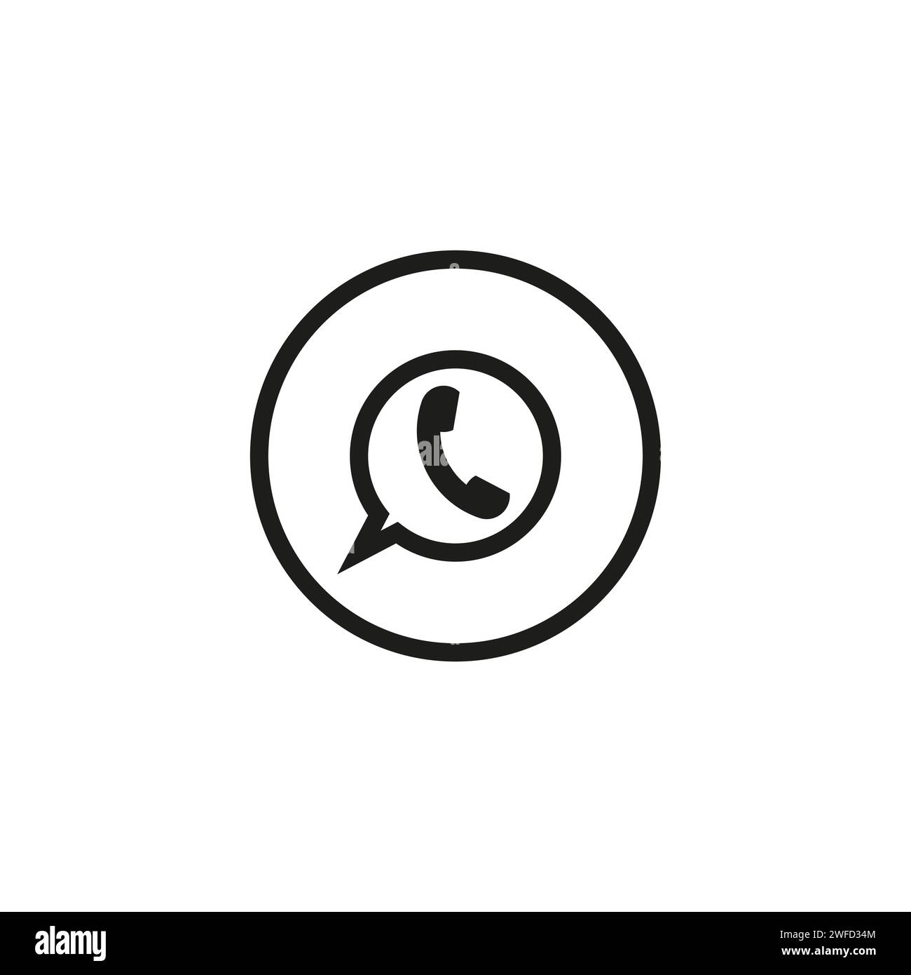 Retro office phone outline icon hi-res stock photography and images - Alamy
