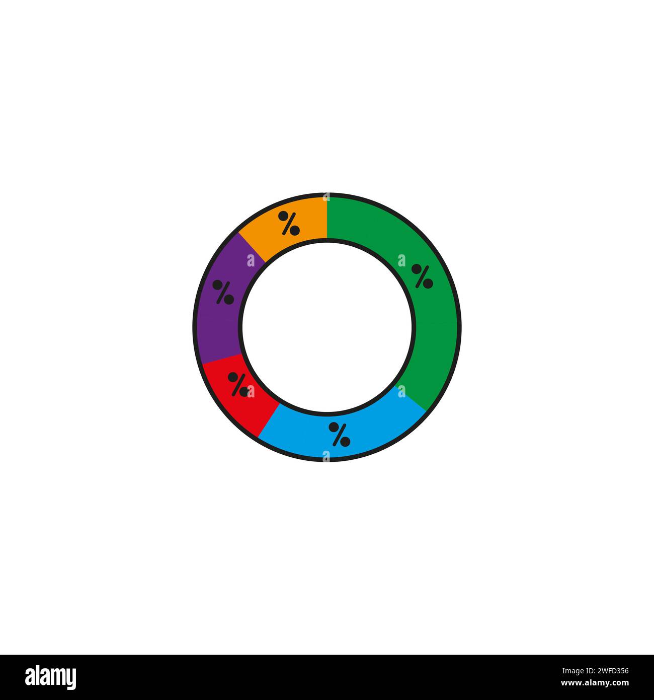 Color circle chart percent. infographic with colorful circle ...