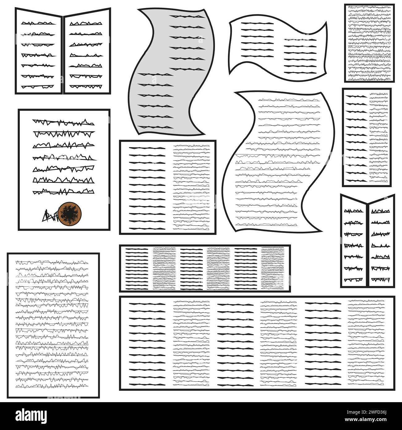 Paper with inscriptions. Old paper. paper lettering. Vector ...