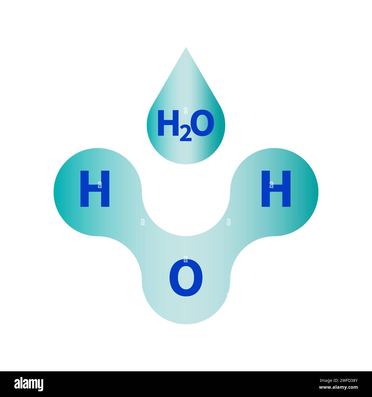 blue h2o drop on white background. Vector illustration. EPS 10 Stock ...