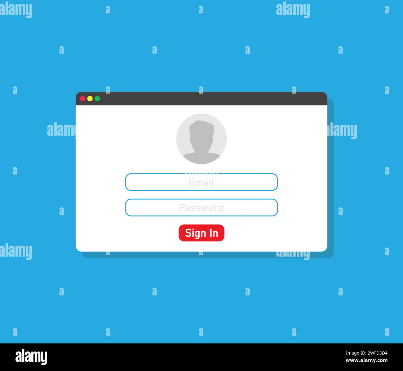 Password registration window. Vector illustration. stock image. EPS 10 ...