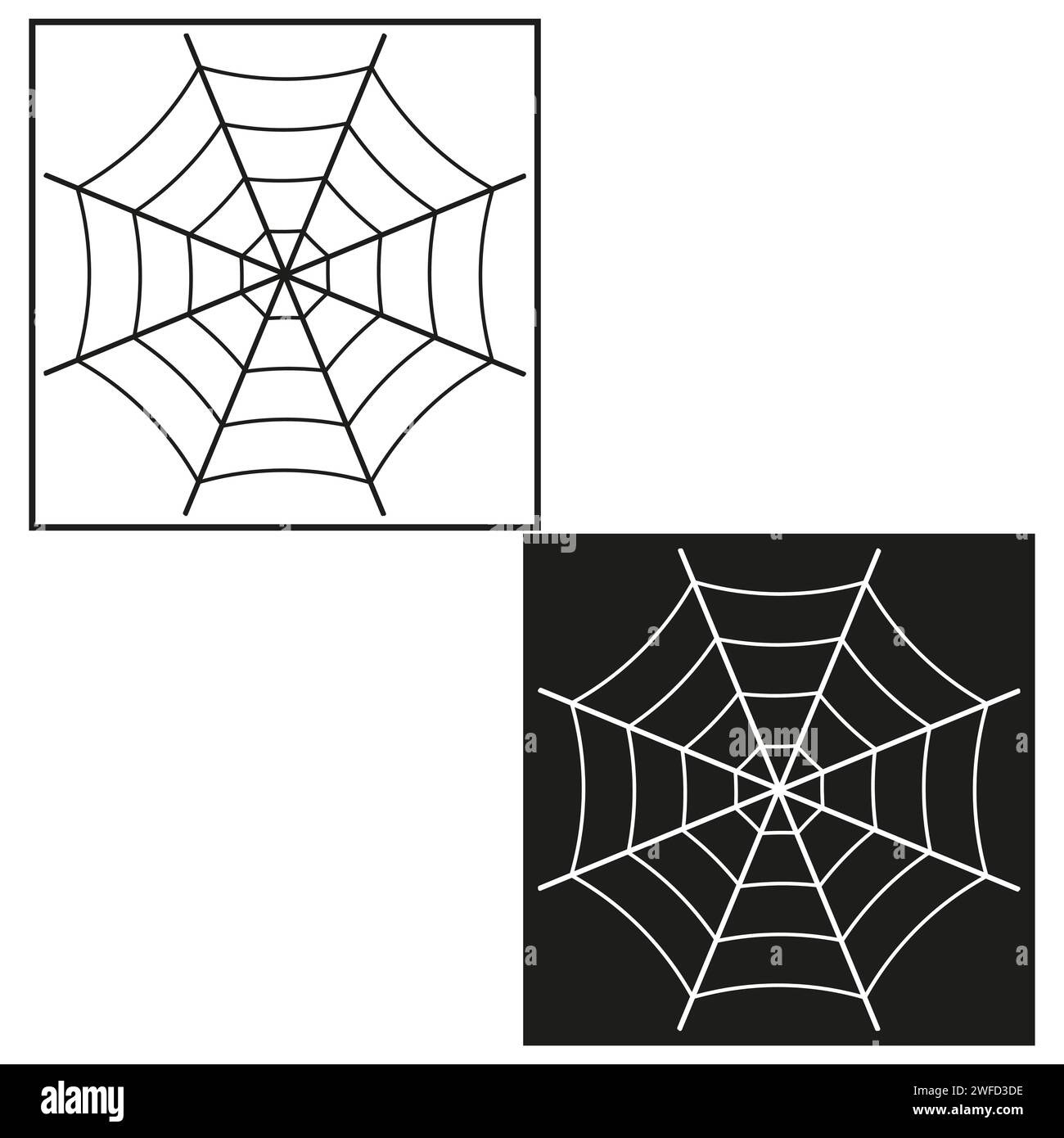 Spider web in cartoon style. Vector illustration. stock image. EPS 10 ...