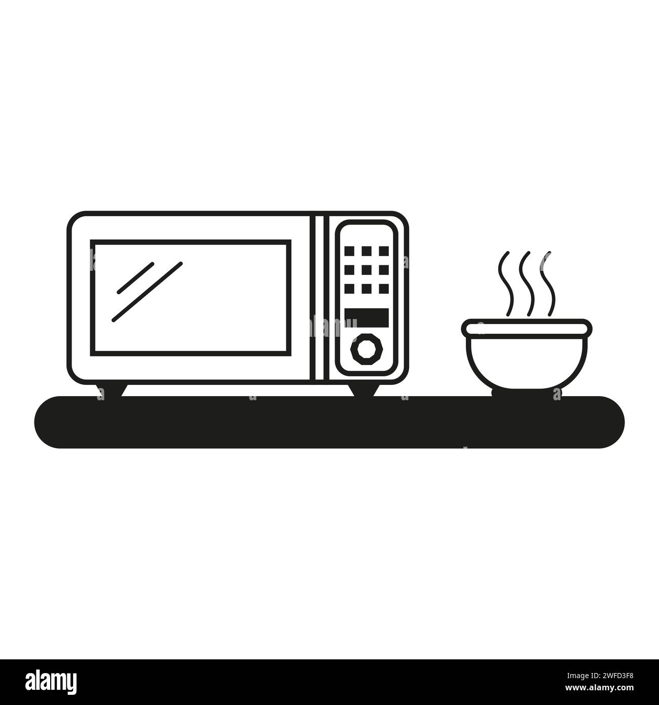 Microwave icon. microwave cup icon. Kitchen picture. Vector ...