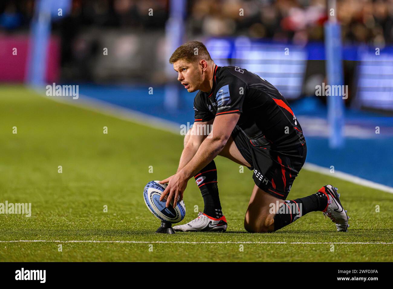 LONDON, UNITED KINGDOM. 27th, Jan 2024. Owen Farrell of Saracens (Capt ...