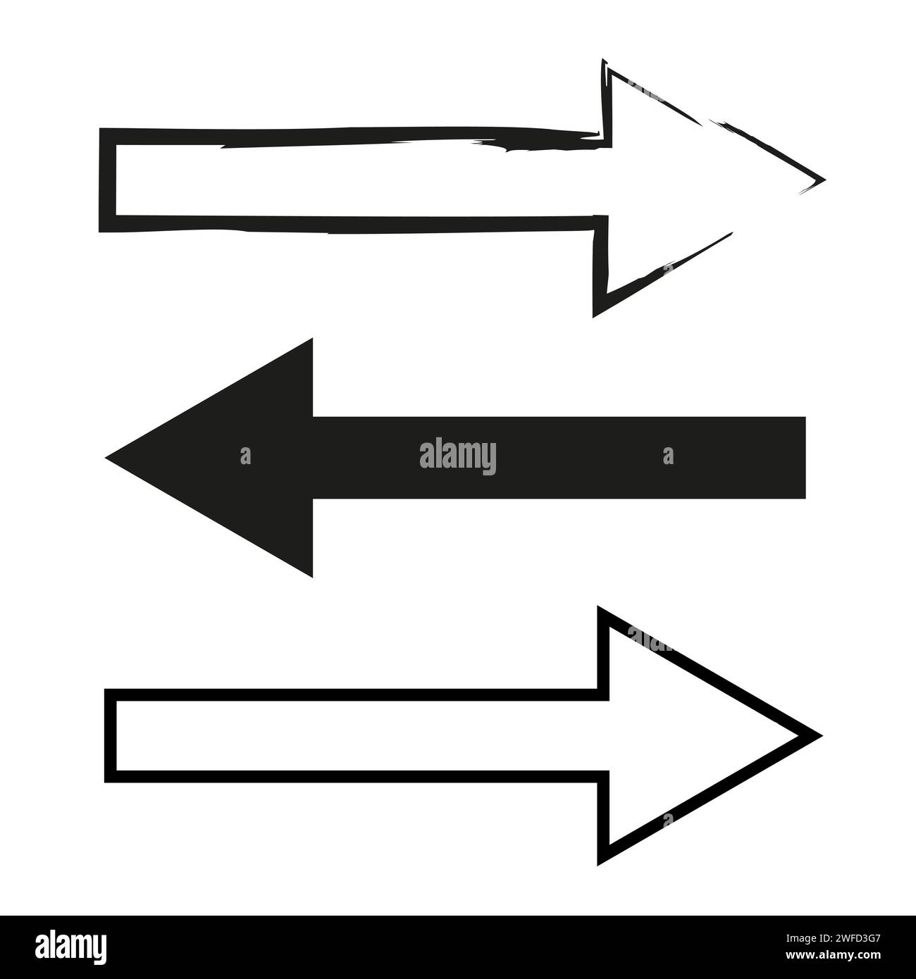 Arrows pointing in different directions hi-res stock photography and ...
