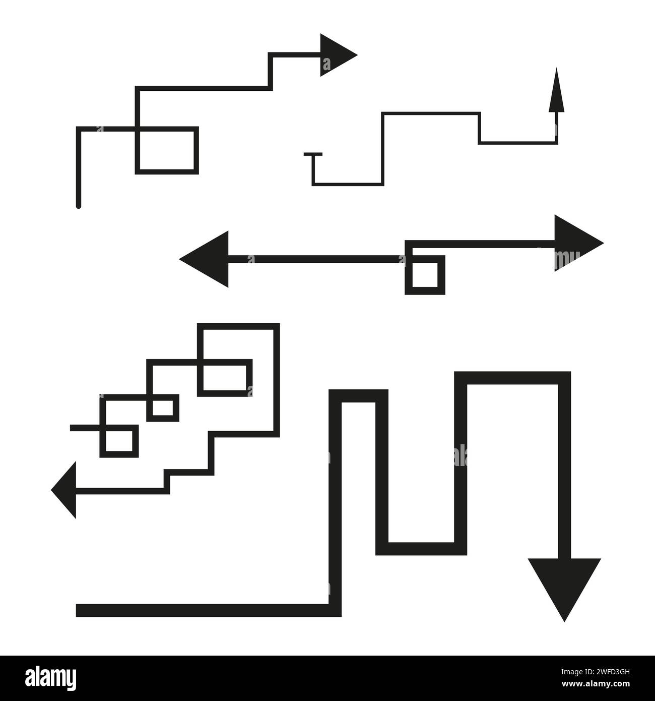 Arrows of different shapes. Vector illustration. Stock image. EPS 10 ...