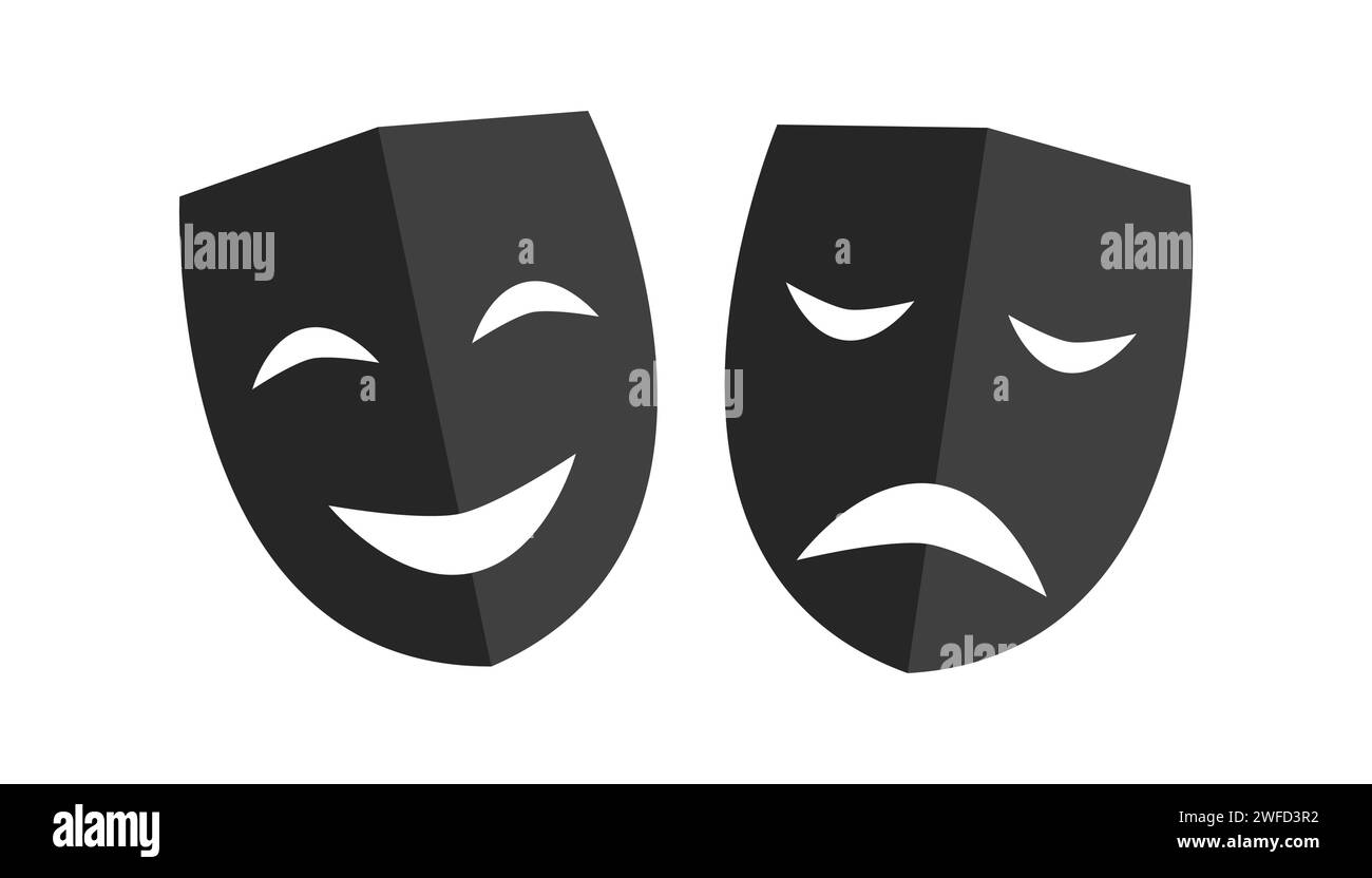 Theatrical masks. Vector illustration. stock image. EPS 10 Stock Vector ...