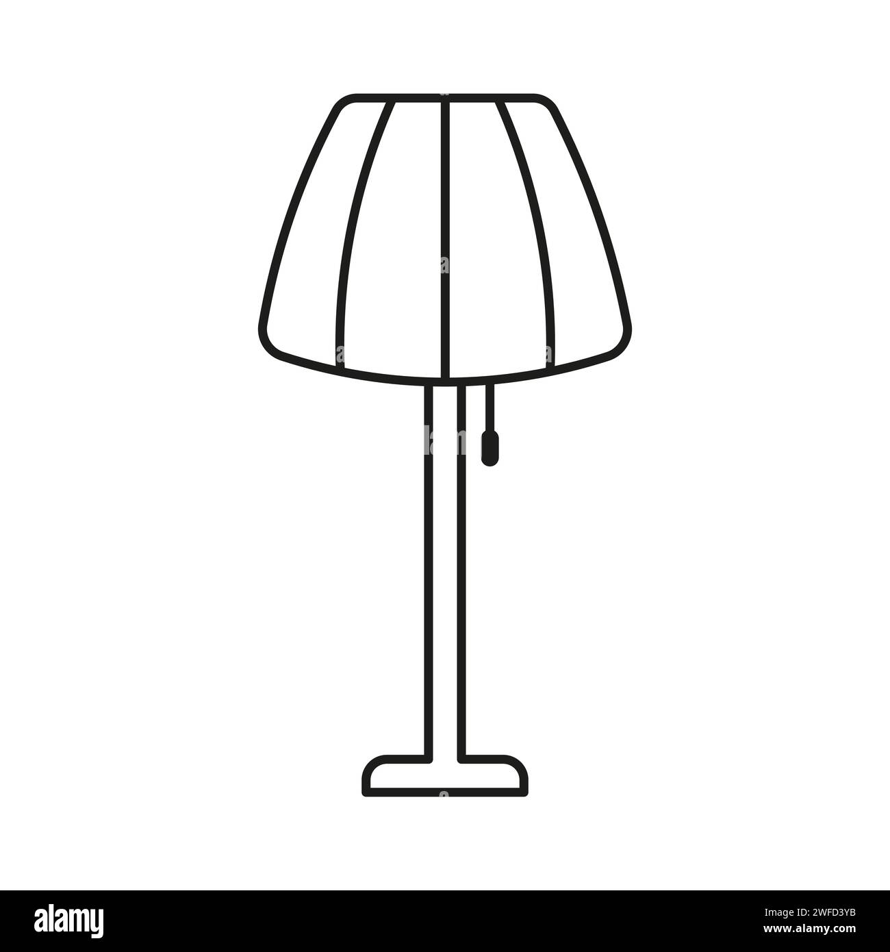 floor lamp icon. Single line. Vector illustration. Stock image. EPS 10 Stock Vector Image & Art ...