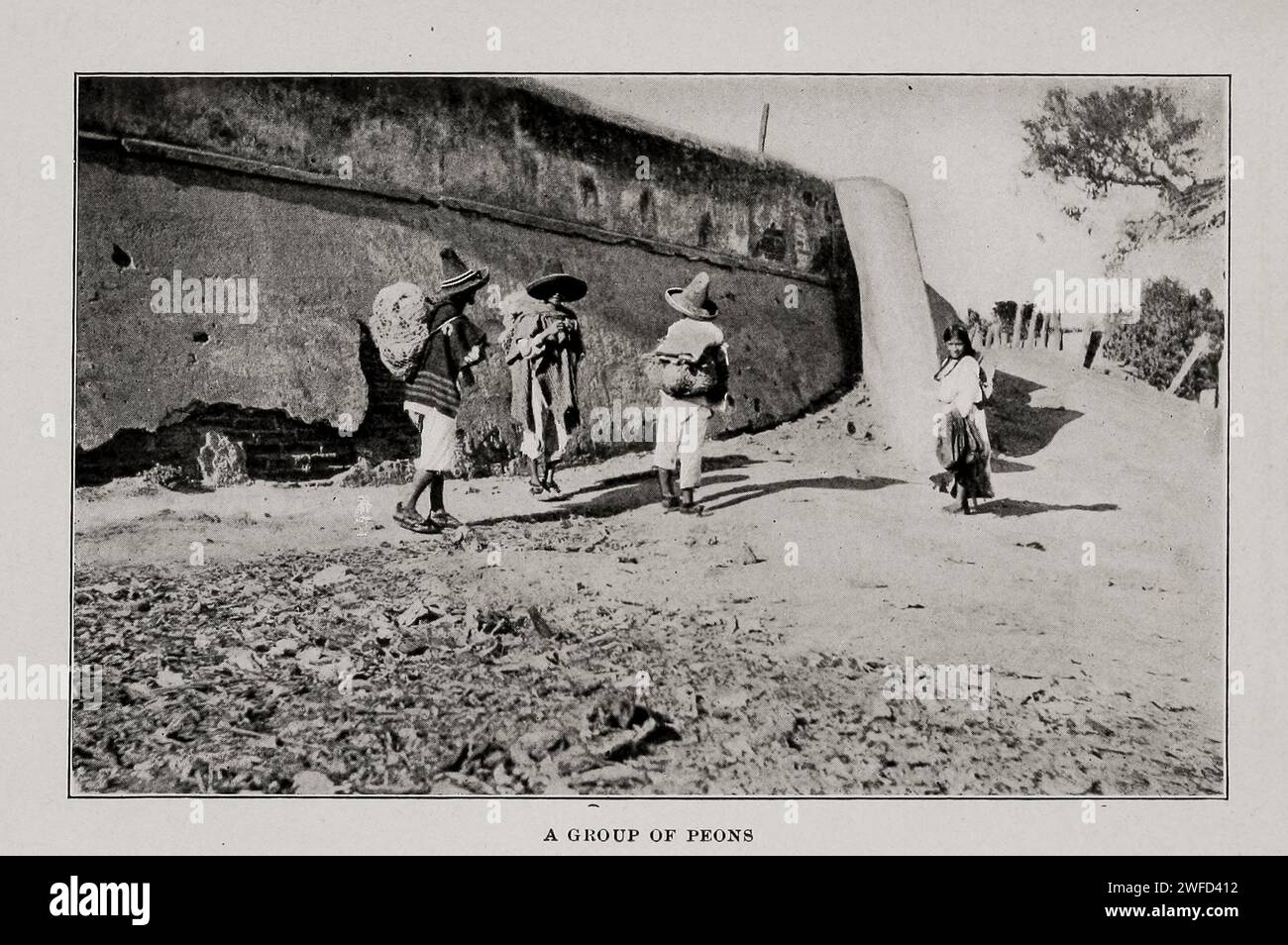 A Group of Peons Mexico by Nevin Otto Winter Stock Photo - Alamy