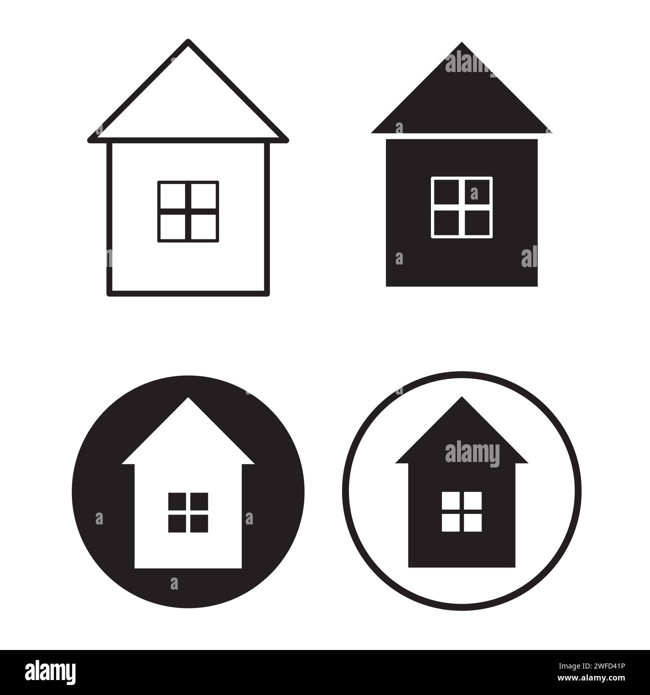 Dwelling icons Cut Out Stock Images & Pictures - Alamy