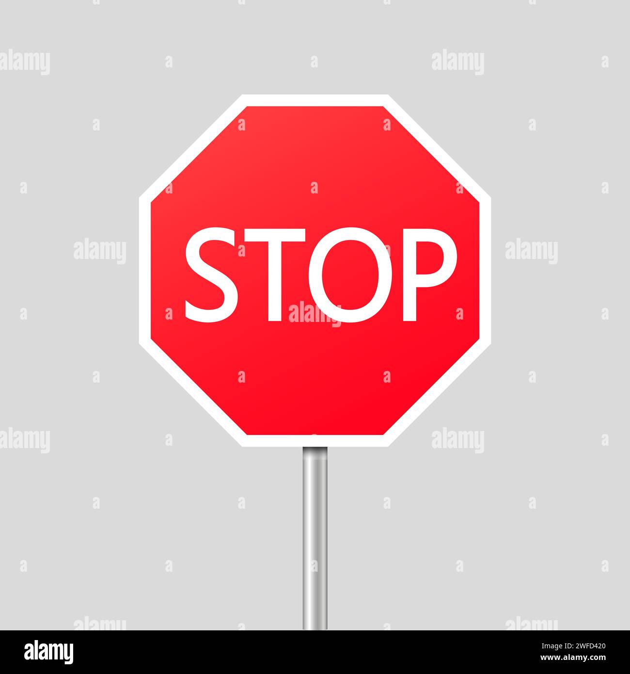 Red stop sign. Vector illustration. stock image. EPS 10 Stock Vector ...