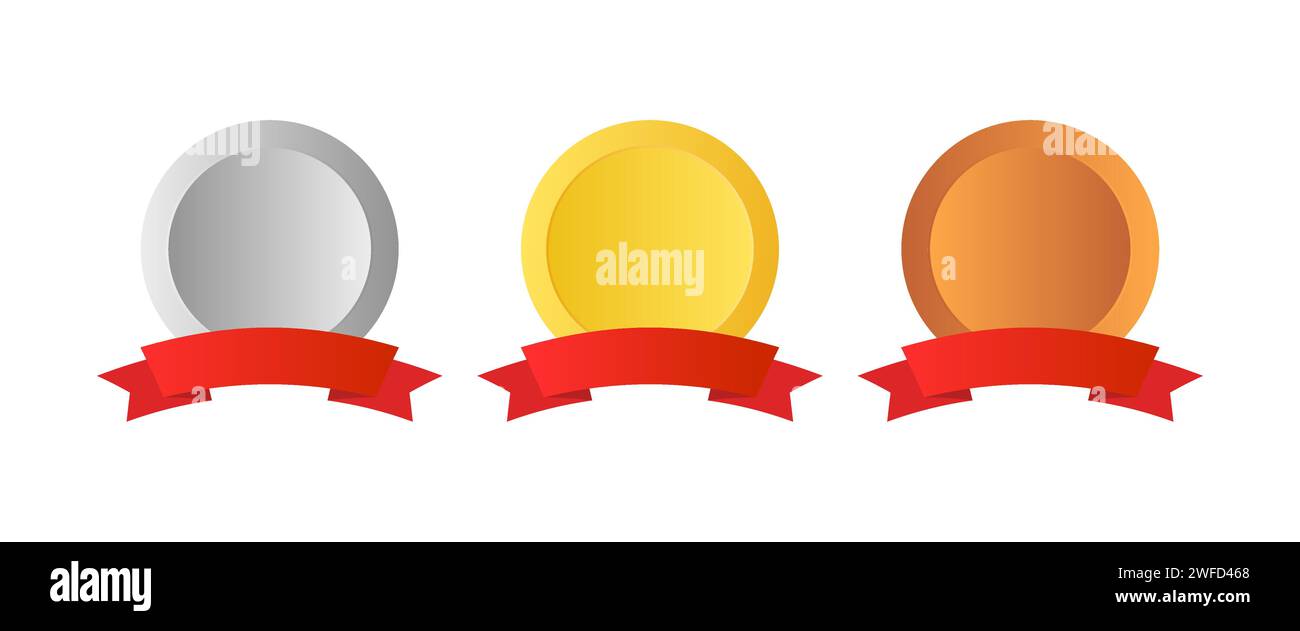 blank medals. Vector illustration. stock image. EPS 10 Stock Vector ...