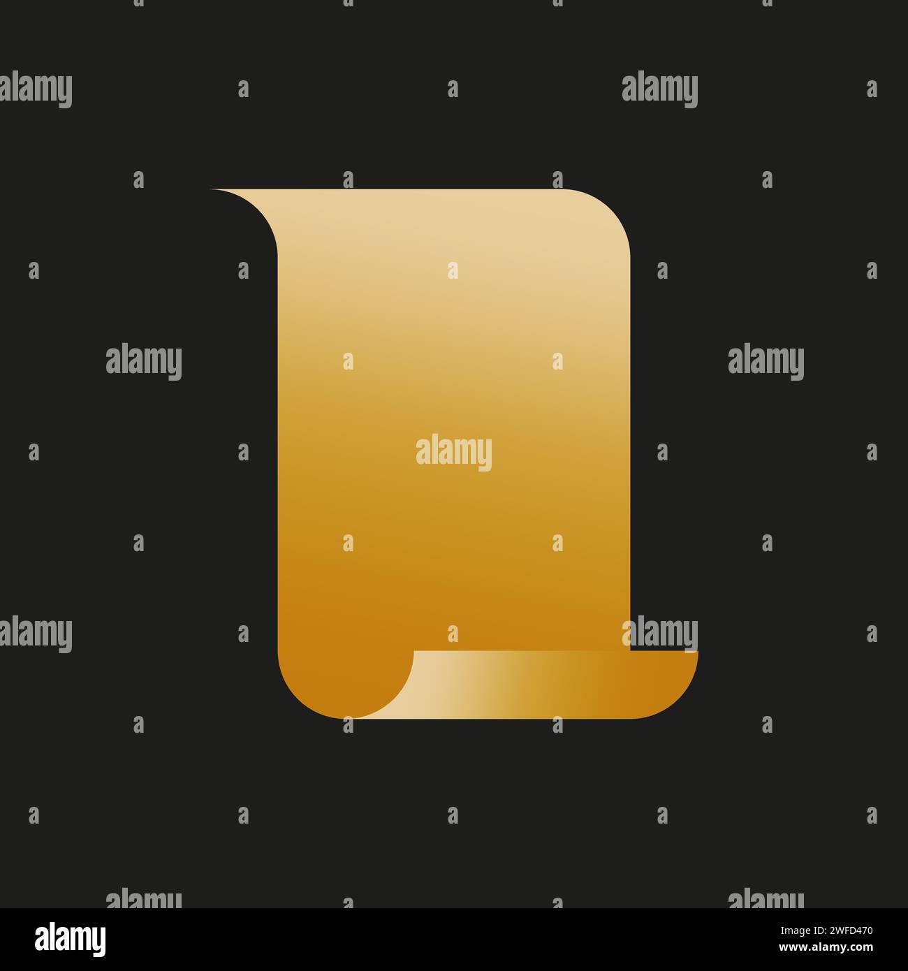 Golden scroll of paper. Old paper. Vector illustration. EPS 10 Stock ...