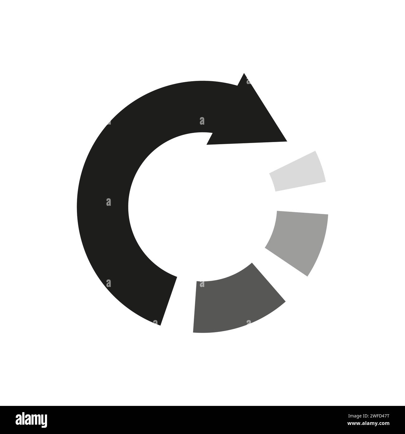 arrow circle. Reload symbol. Vector illustration. EPS 10 Stock Vector Image & Art - Alamy