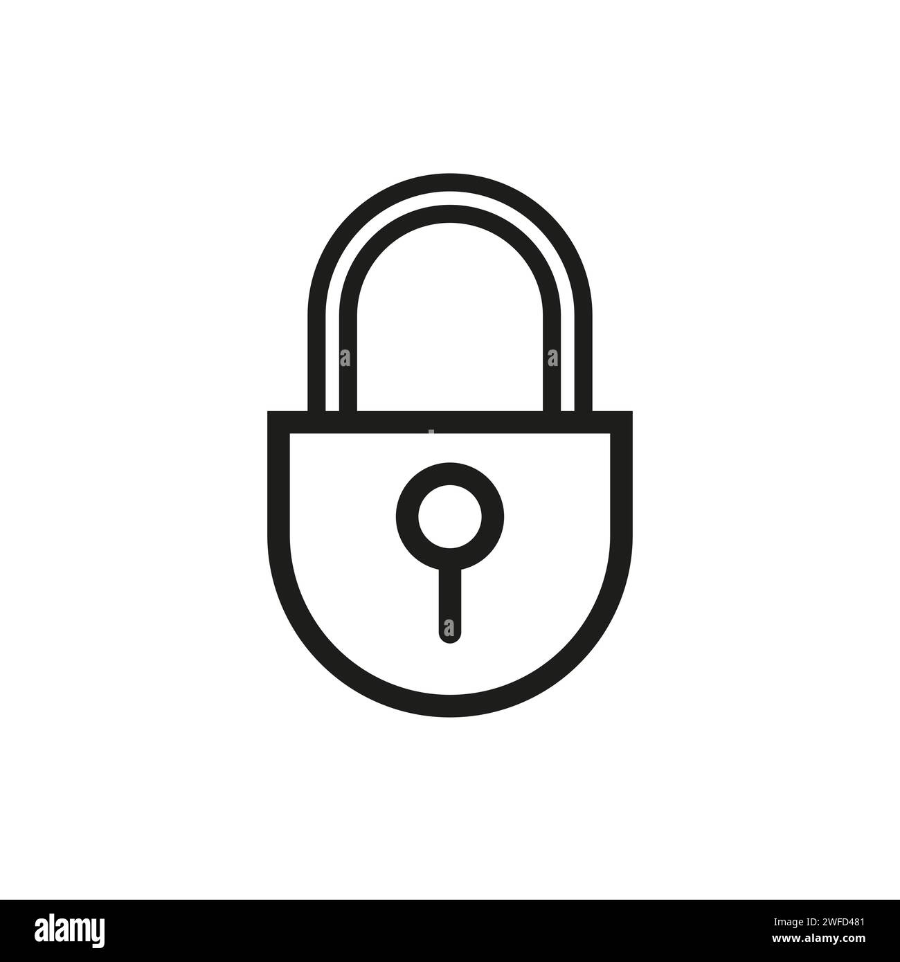 Closed door lock icon. Sign forbidden. Padlock, lock. Vector ...
