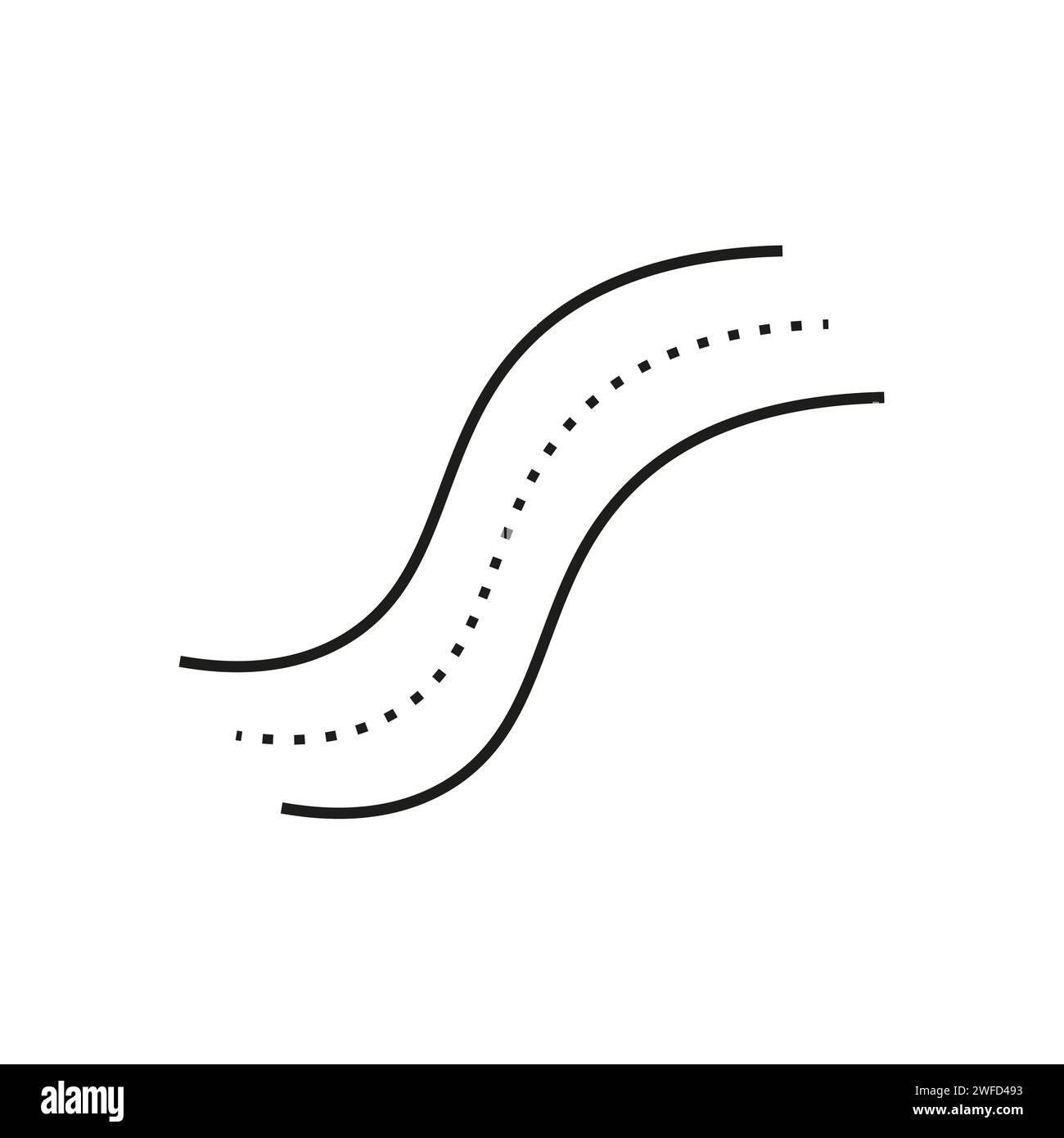 Way markings Stock Vector Images - Alamy