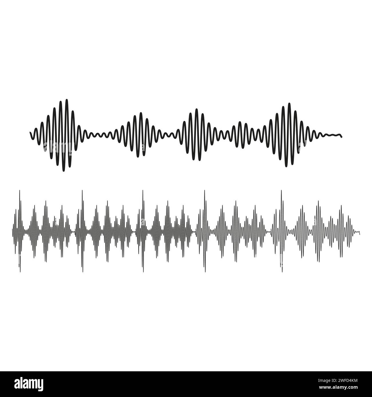 Sound waves. Music track sound wave. Vector illustration. EPS 10 Stock ...