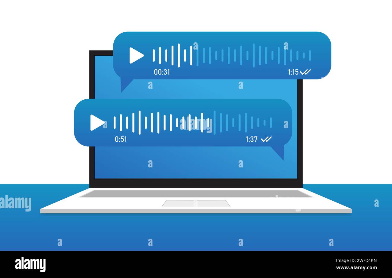 laptop sound wave. Vector illustration. stock image. EPS 10 Stock ...