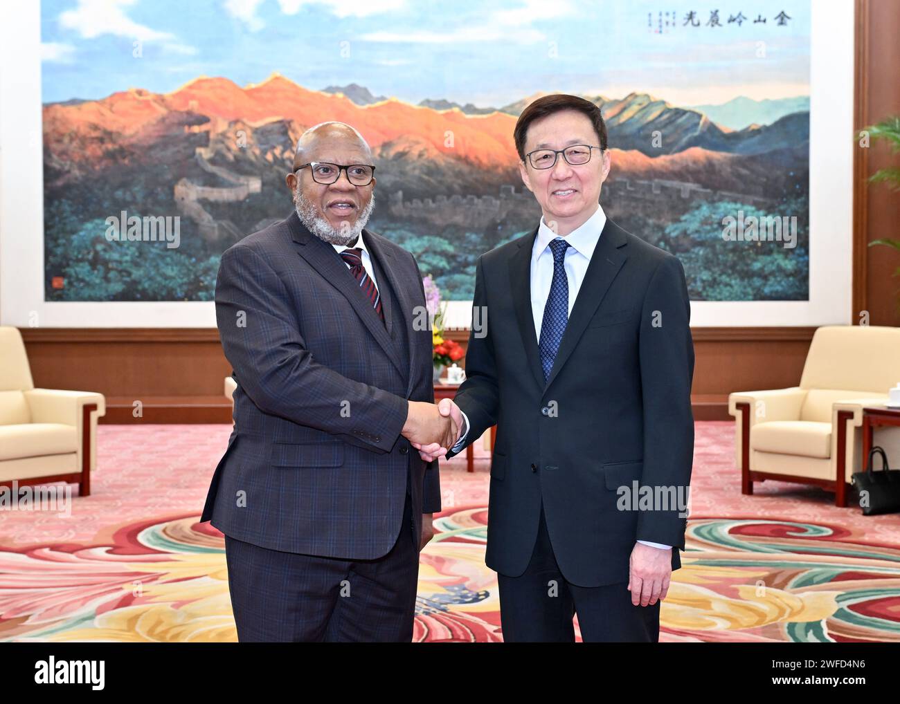 Beijing, China. 30th Jan, 2024. Chinese Vice President Han Zheng meets ...