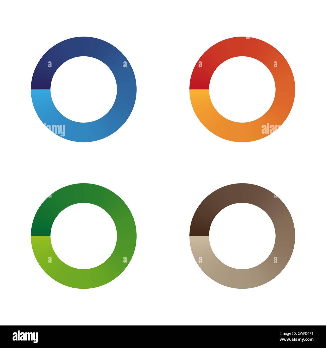 Abstract colored circles. infographic. Gradient color. Vector ...