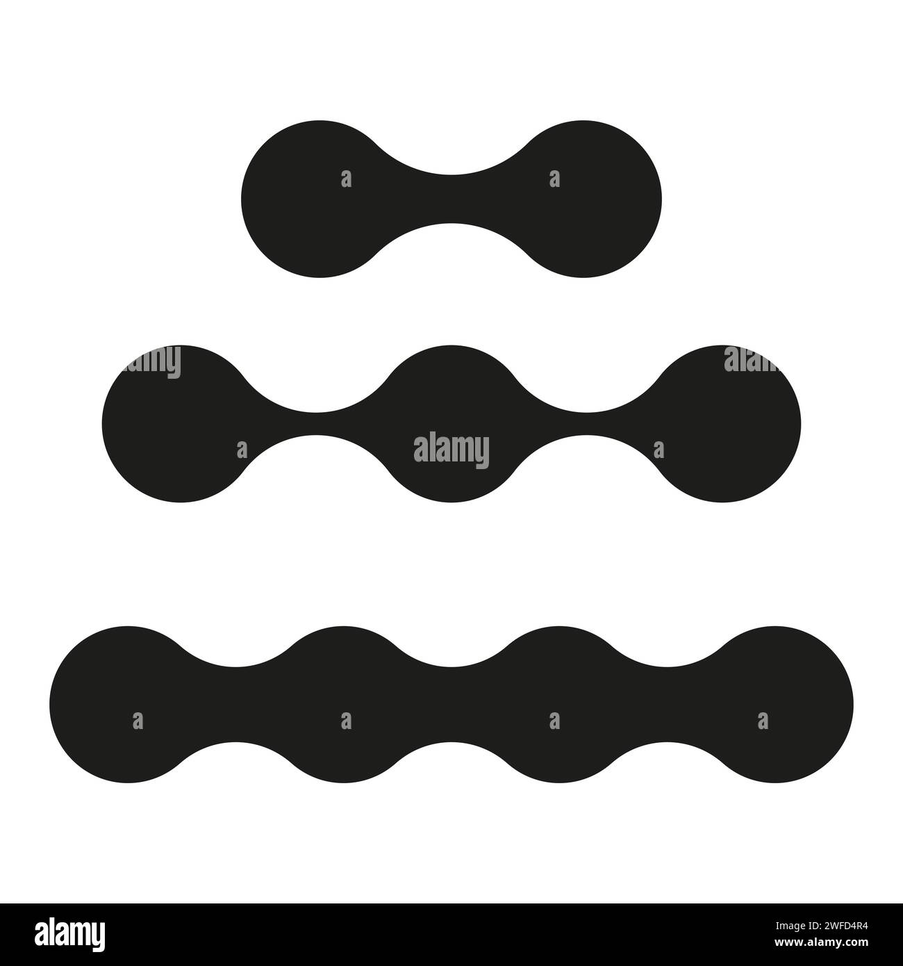 Metaball, connected dots, circles pattern, texture element. Vector ...