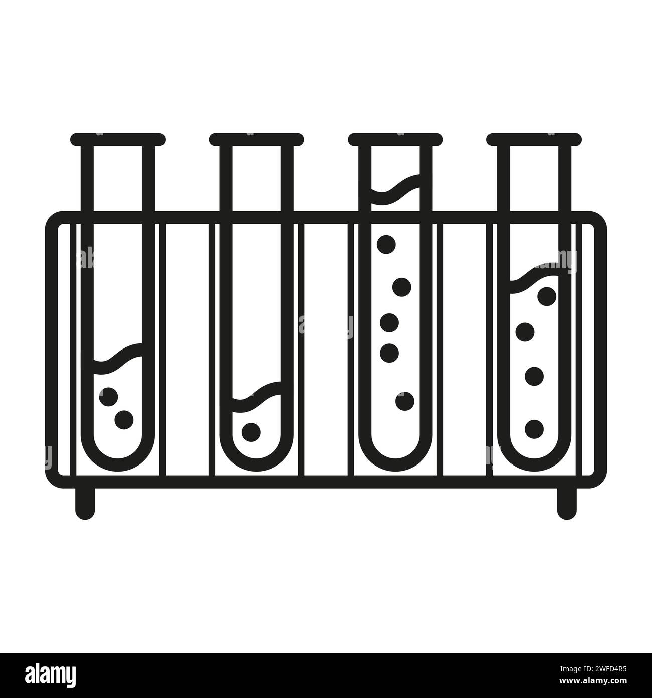 Flat test tubes stand icon. Vector illustration. Stock image. eps 10 ...