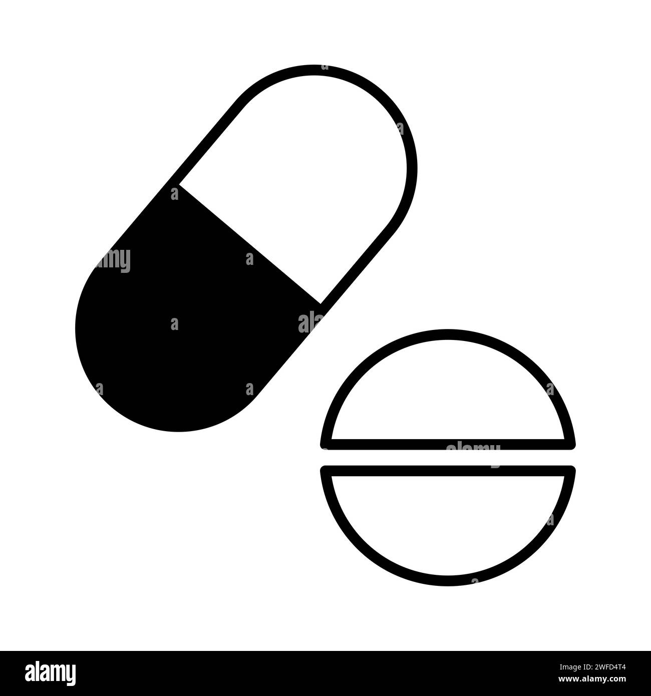 Medicaments vector vectors Black and White Stock Photos & Images - Alamy