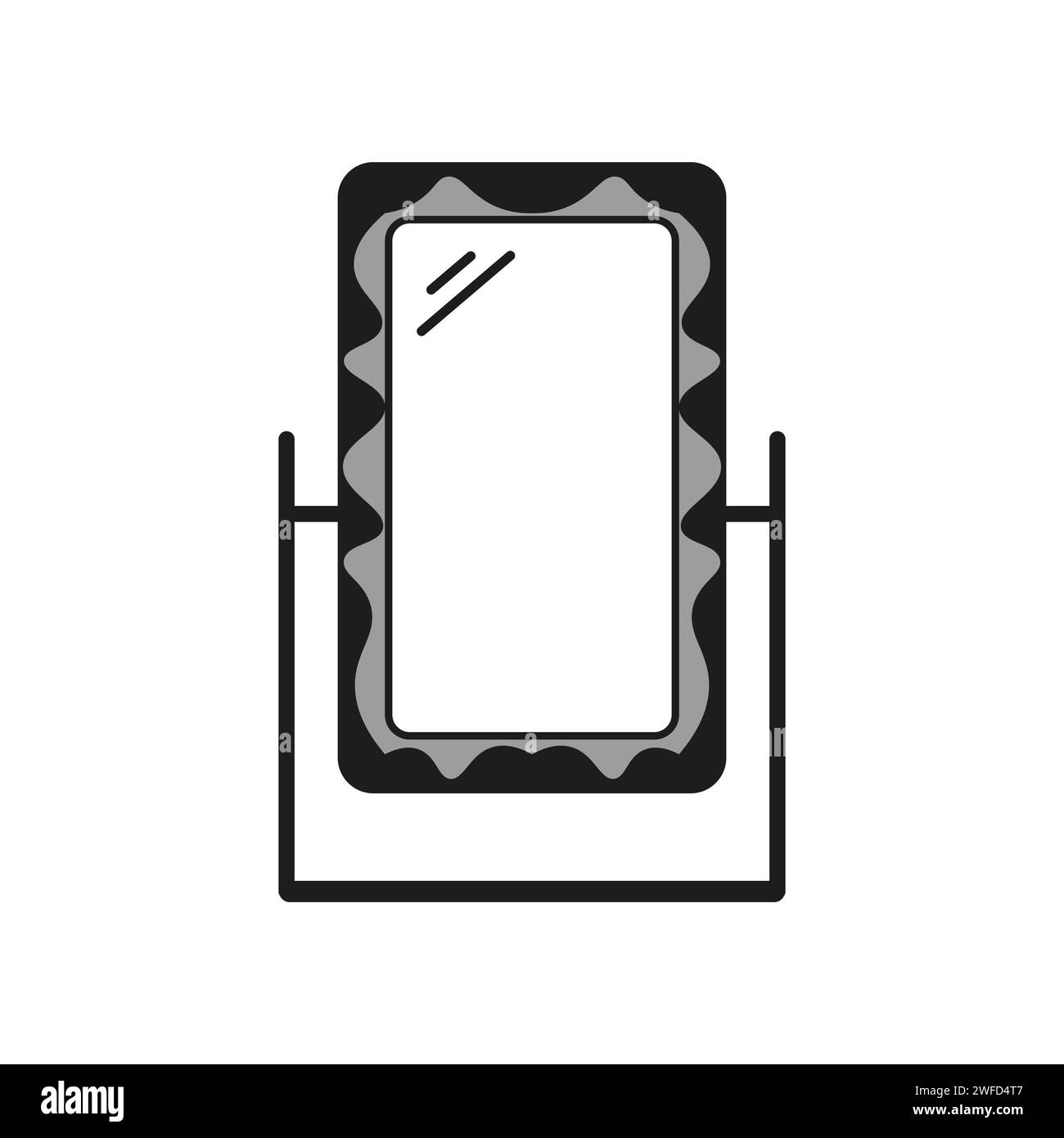 Floor Mirror Icon Cartoon Style Vector Illustration Stock Image Eps 10 Stock Vector Image