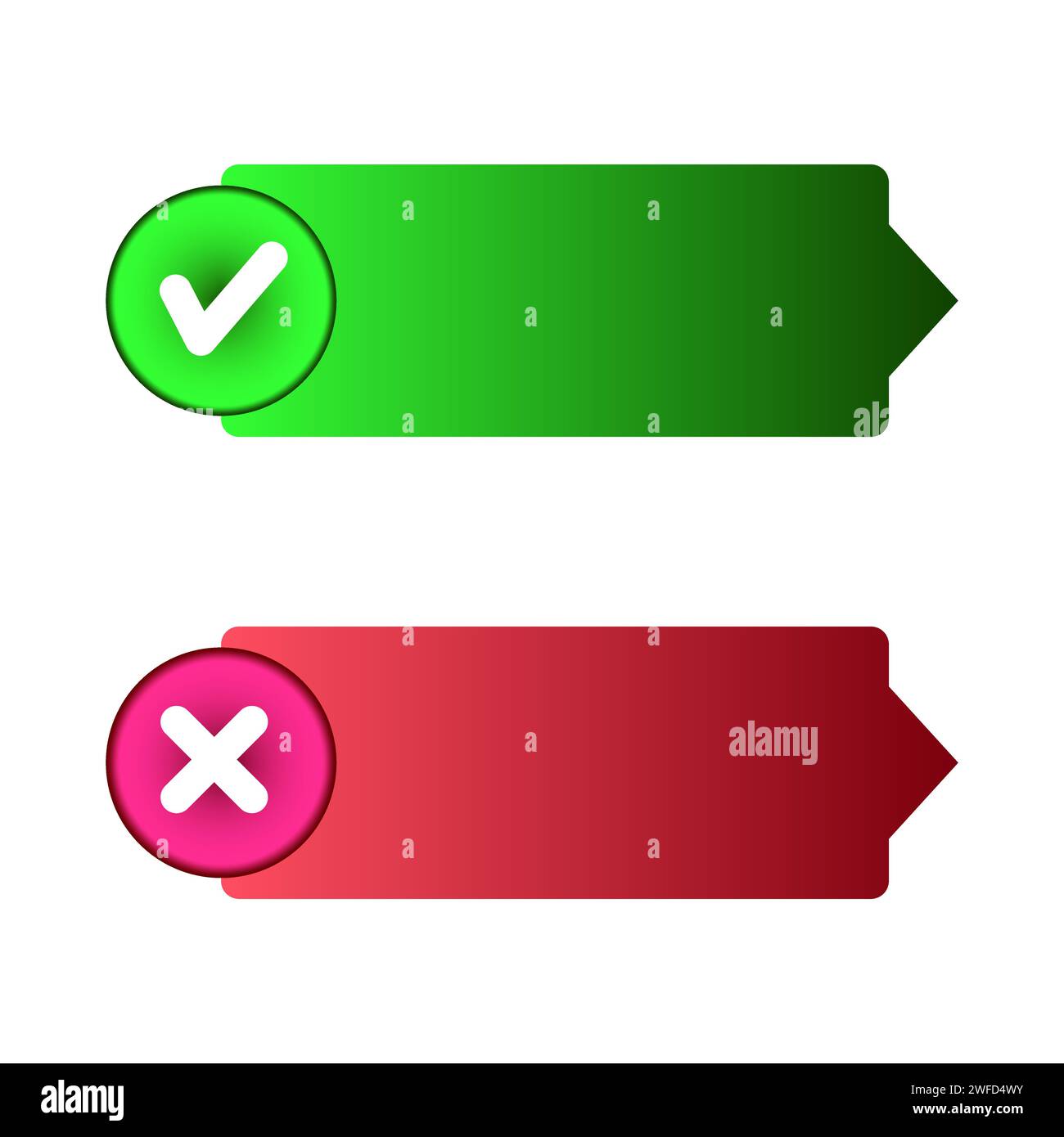 Modern cross tick banners. Text design. Business concept. Vector ...